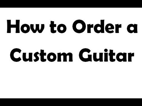 How to Order a Custom Guitar ~ CARVIN Custom Shop Guitar Build ...